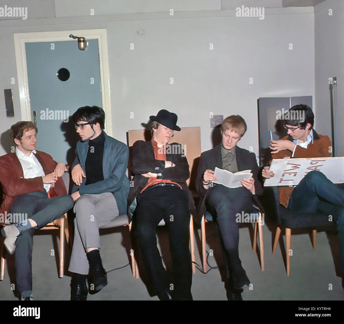 MANFRED MANN UK rock group about 1967 from left: Mike Hugg, Manfred ...