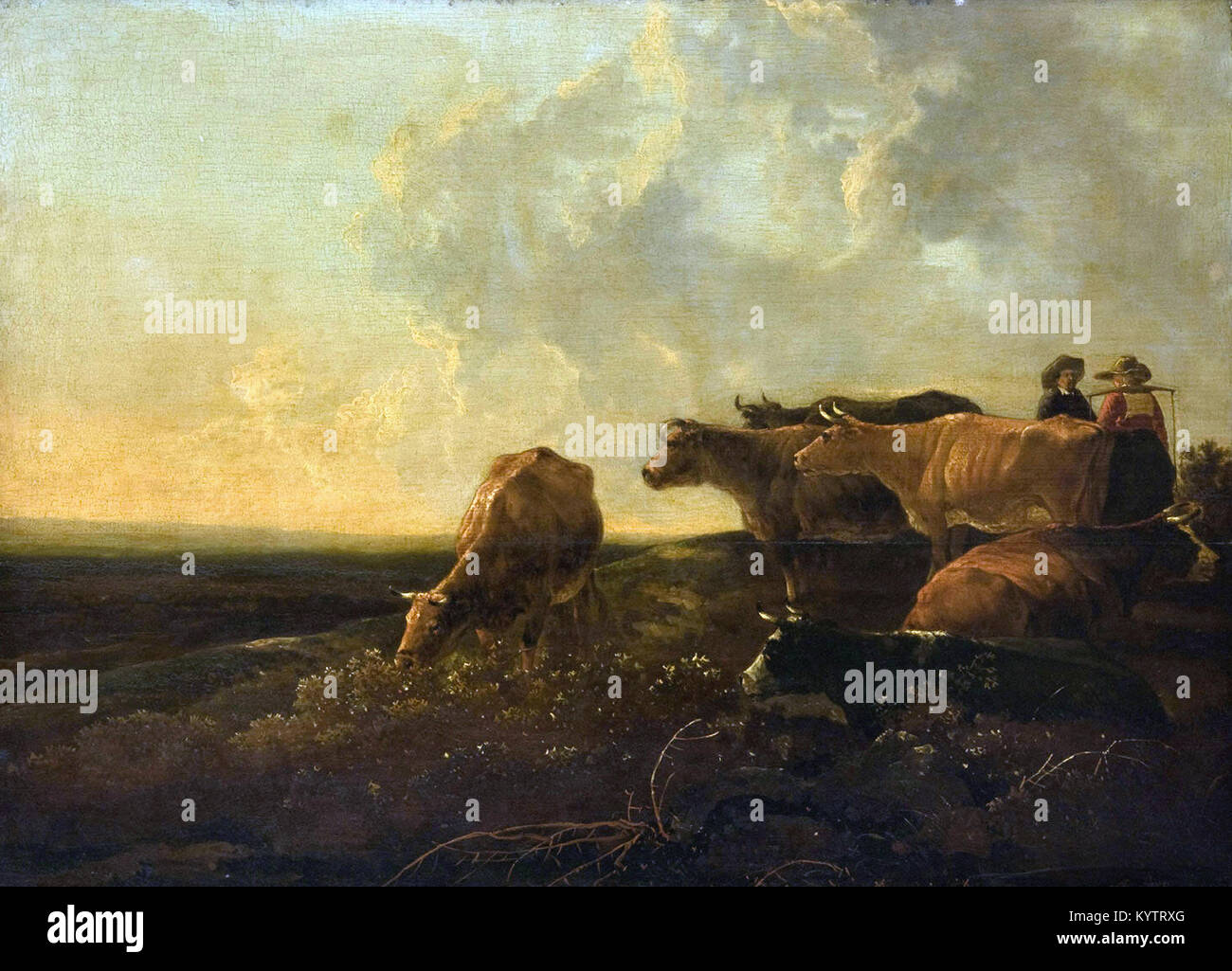 Aelbert cuyp landscape with cattle art hi-res stock photography and ...
