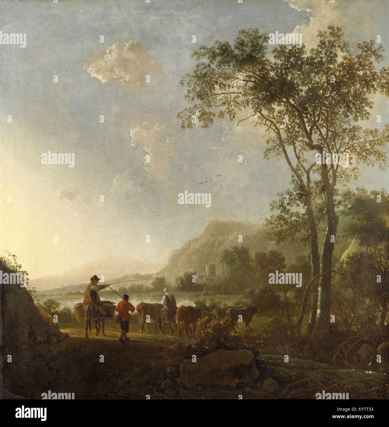 Aelbert Cuyp - Landscape with Shepherds and Cattle Stock Photo - Alamy
