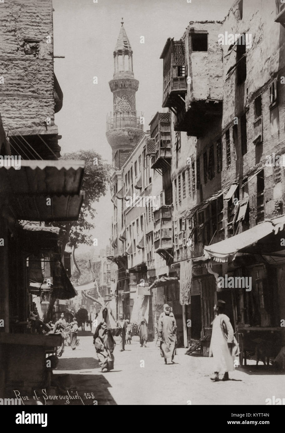 Street in Cairo, Egypt, c.1890 Stock Photo - Alamy