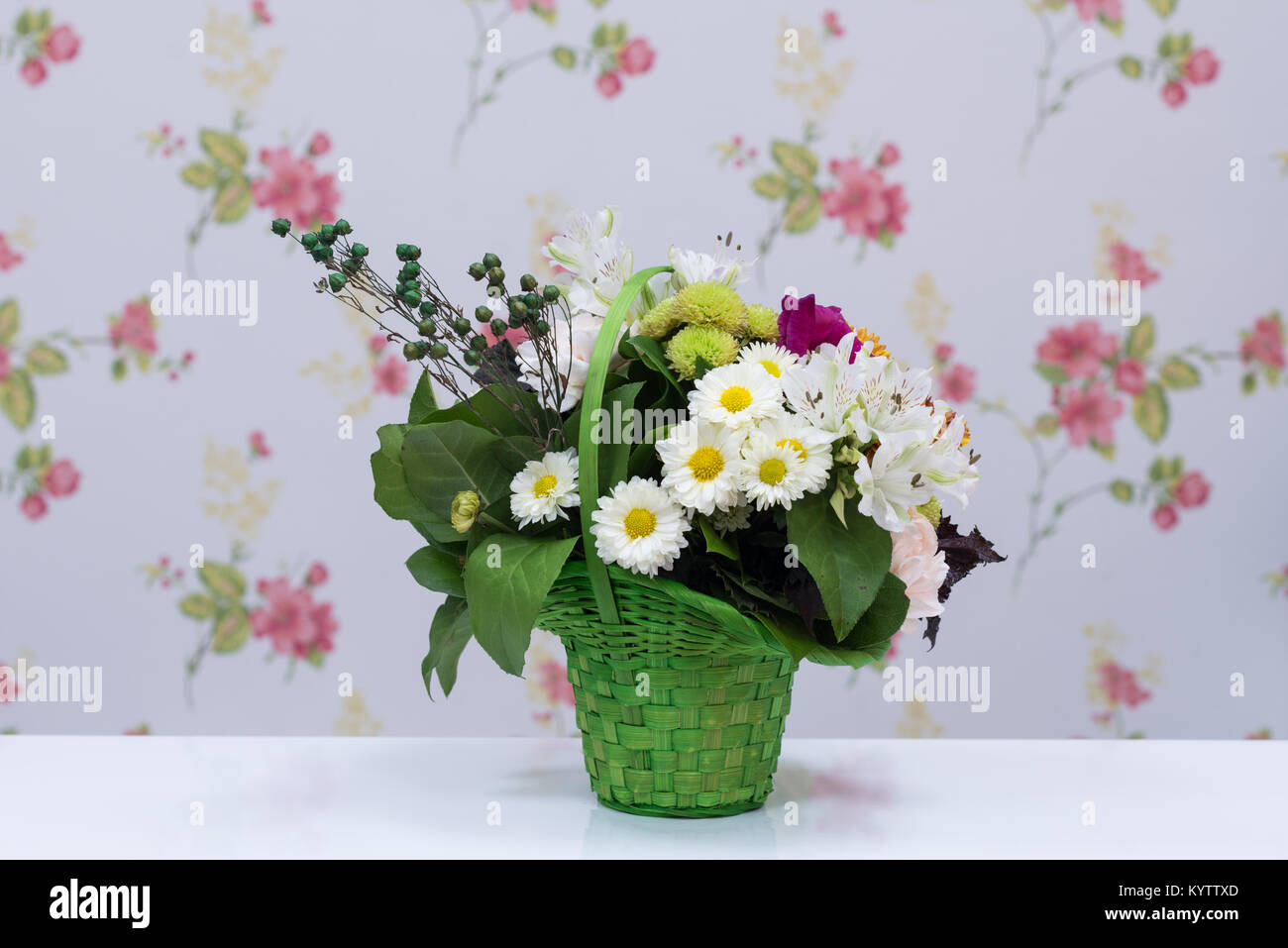 Colorful flowers arrangement Stock Photo - Alamy