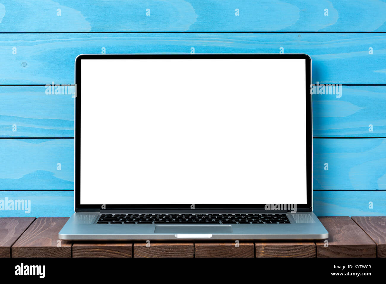 Modern laptop with clear white screen Stock Photo - Alamy