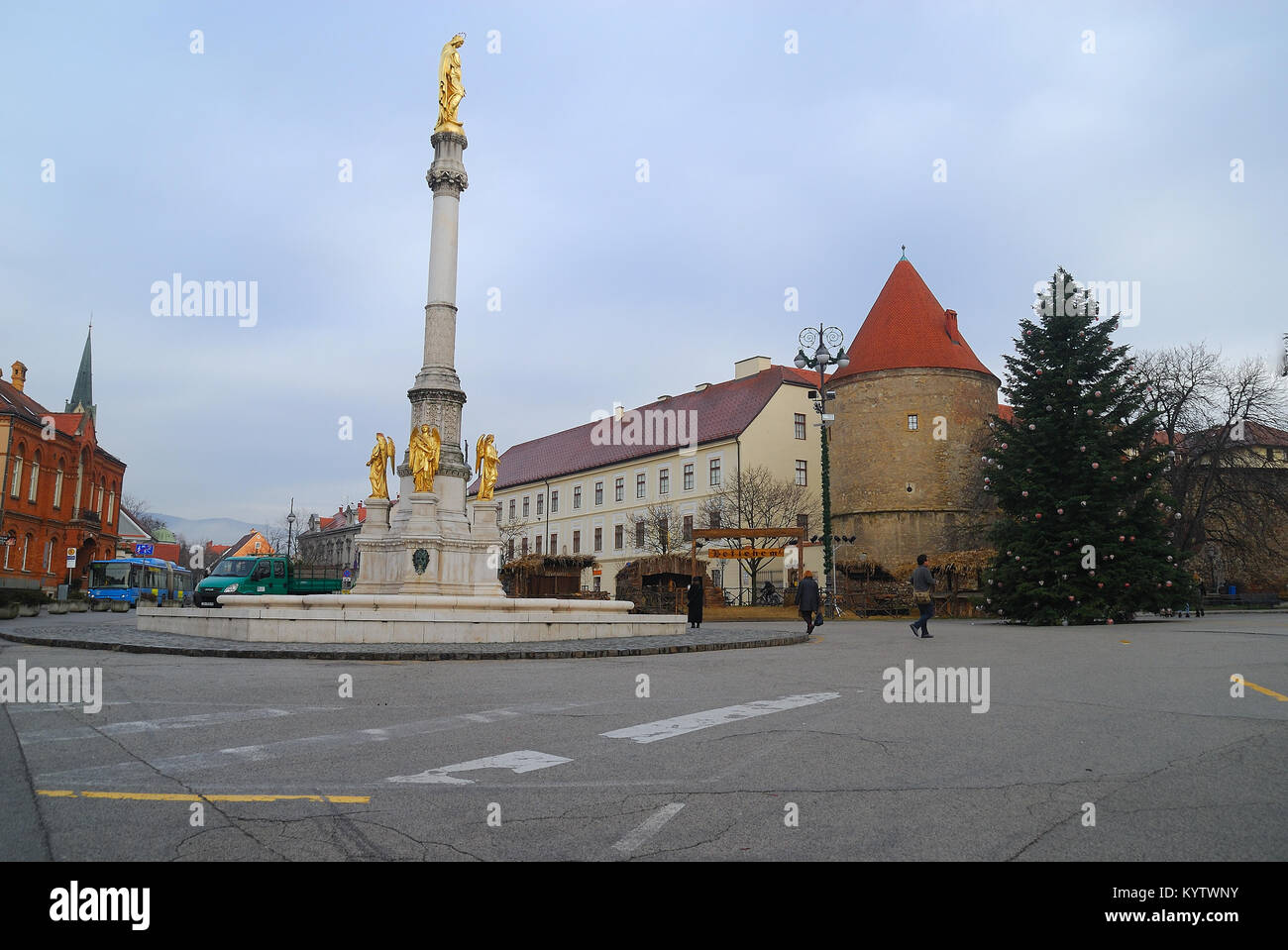 Zagreb, Croatia. Kaptol square, In the centre of the square you'll find ...