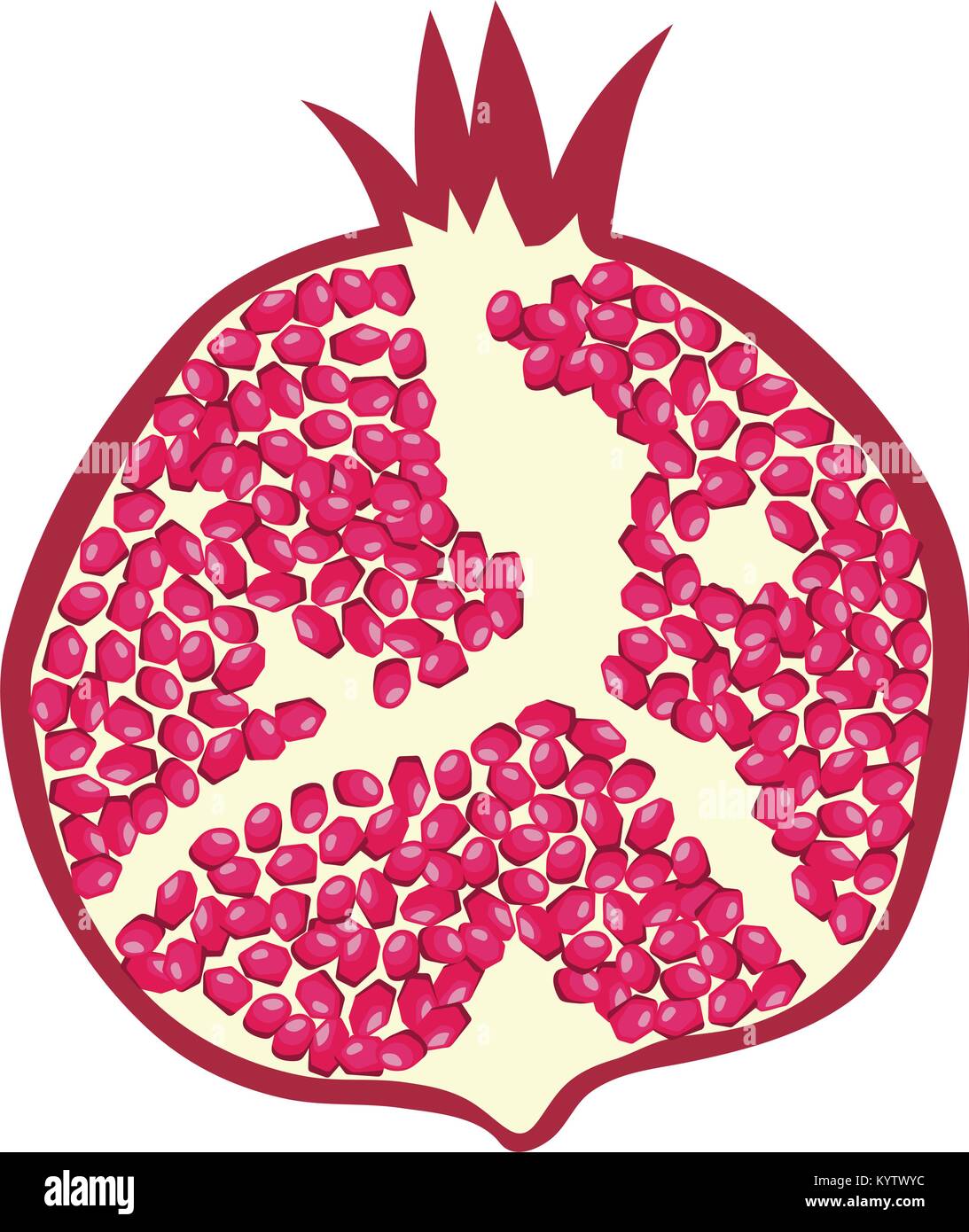 Flat design icon of Pomegranate in ui colors. Vector illustration Stock ...