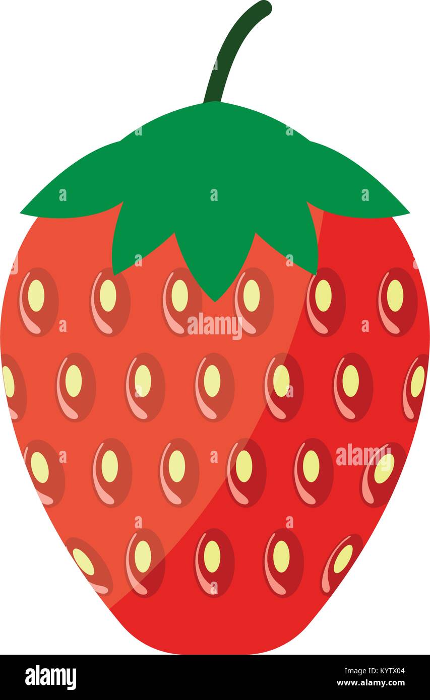 Flat design icon of Strawberry in ui colors. Vector illustration Stock ...