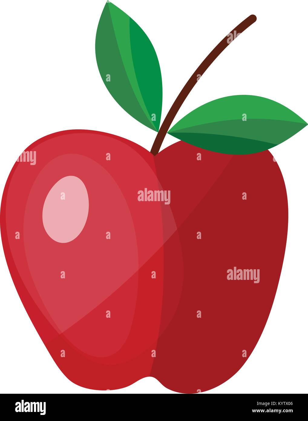 Flat design icon of Apple in ui colors. Vector illustration Stock ...