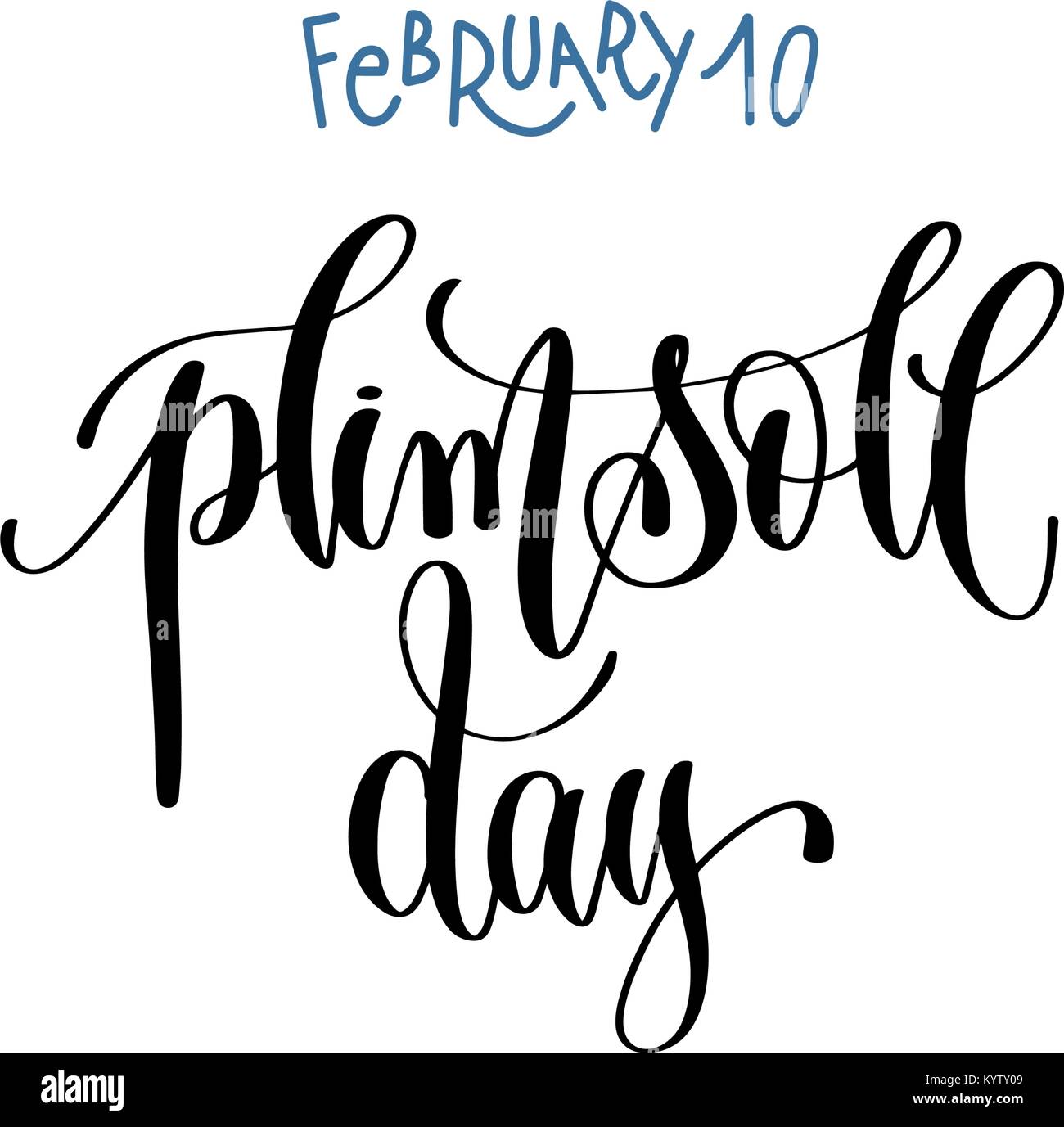 february 10 - plimsoll day - hand lettering inscription text Stock ...