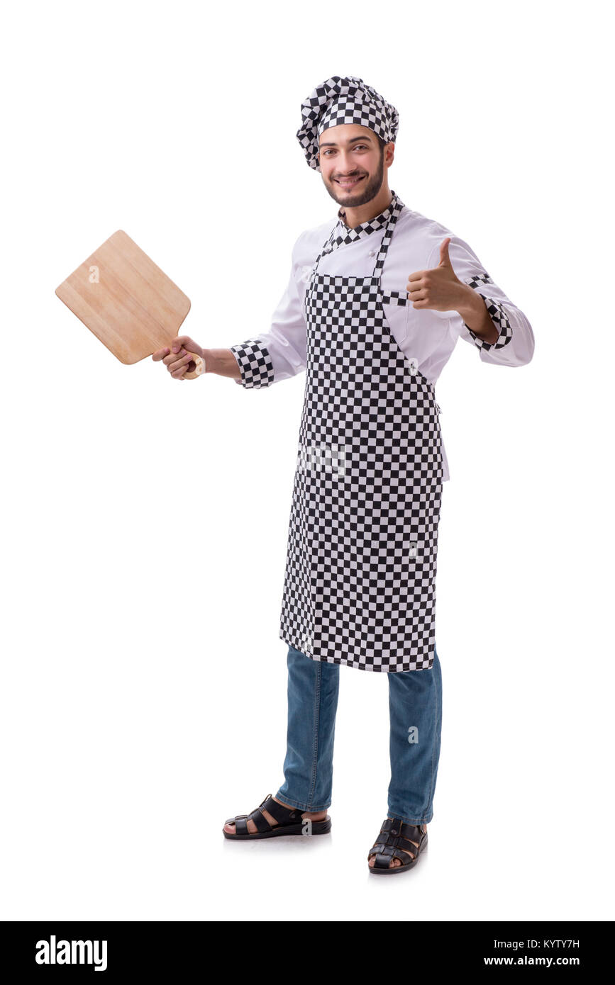 Male cook isolated on the white background Stock Photo - Alamy