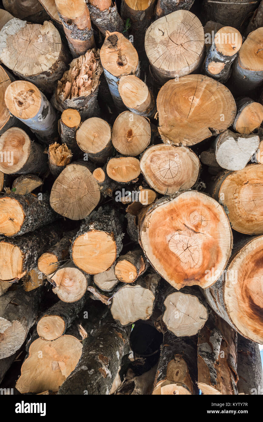background of firewood stack Stock Photo - Alamy