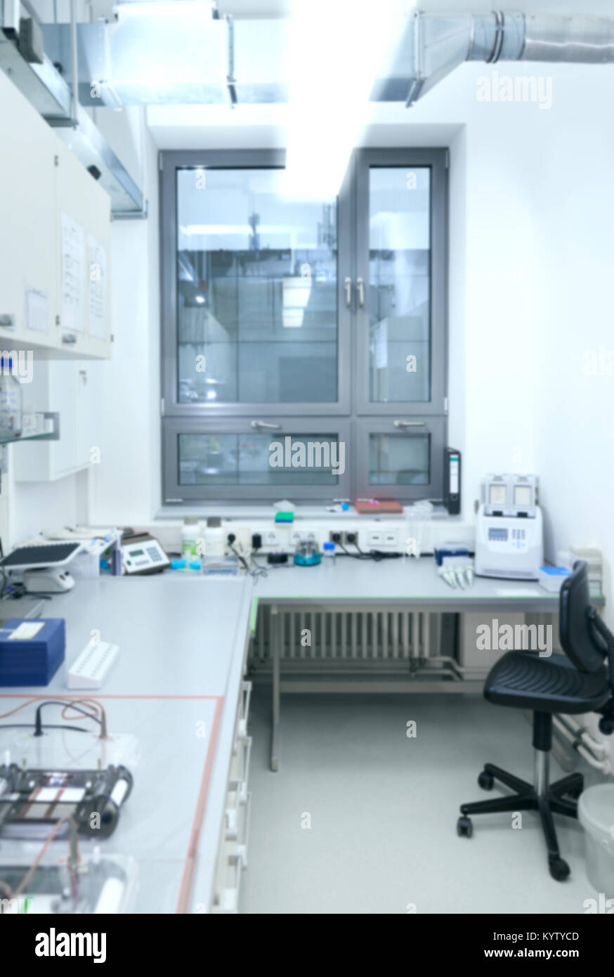 Interior of modern research biologial or chemical laboratory out of ...