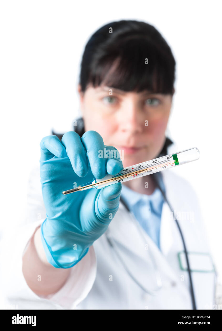 Nurse holding thermometer hi-res stock photography and images - Alamy