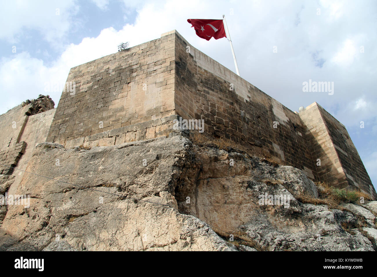 Big fortress on the rock in Urfa, Turkey Stock Photo - Alamy