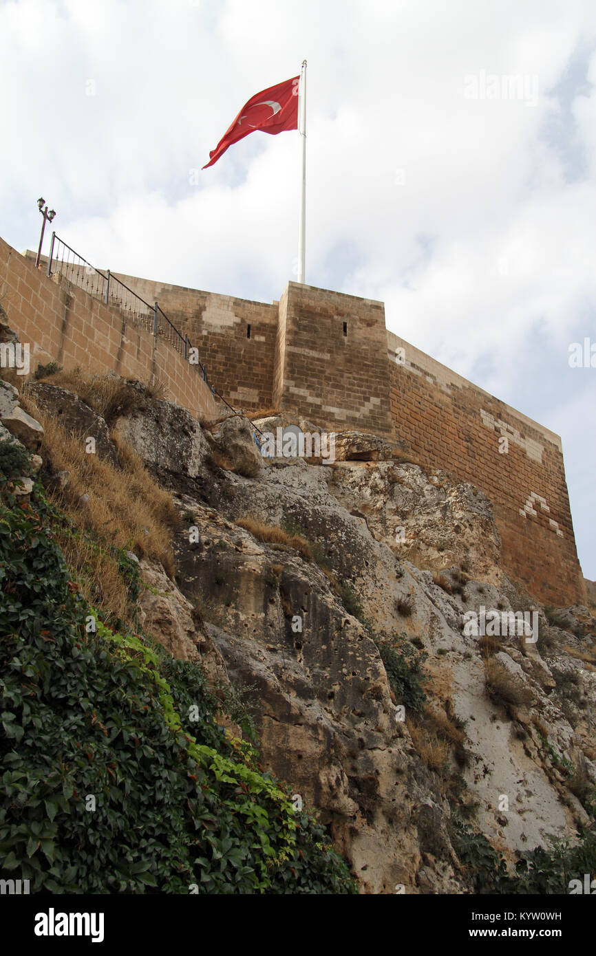 Fortress on the rock in Urfa, Turkey Stock Photo - Alamy