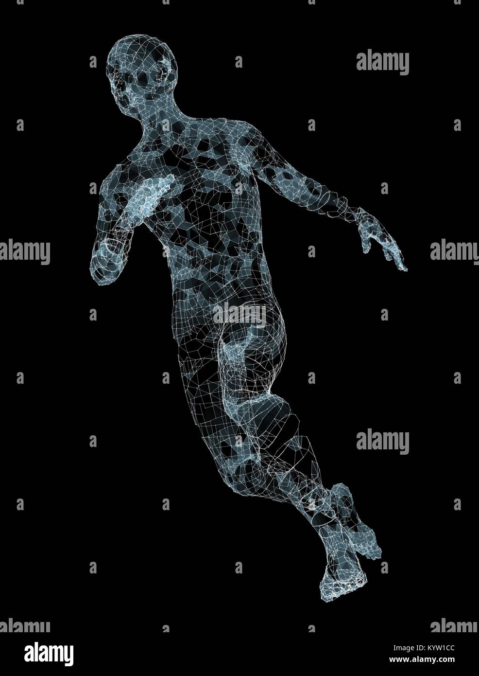 Running Man. Network connection Stock Photo - Alamy