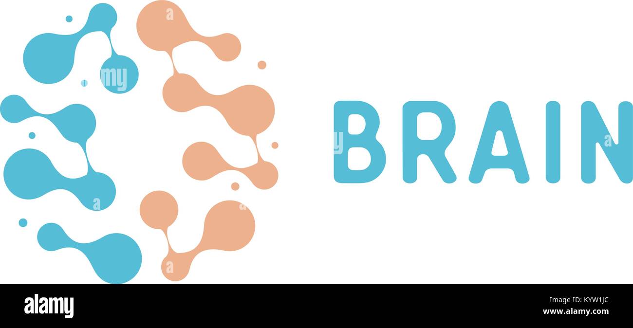 Neurons and symapses icon. Human brain connections. Neural network ...