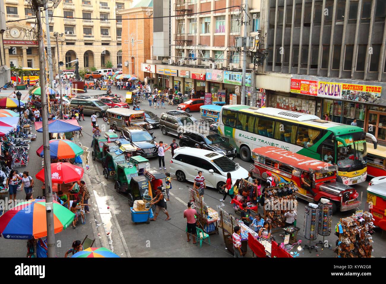 Jeepney street congestion hi-res stock photography and images - Alamy
