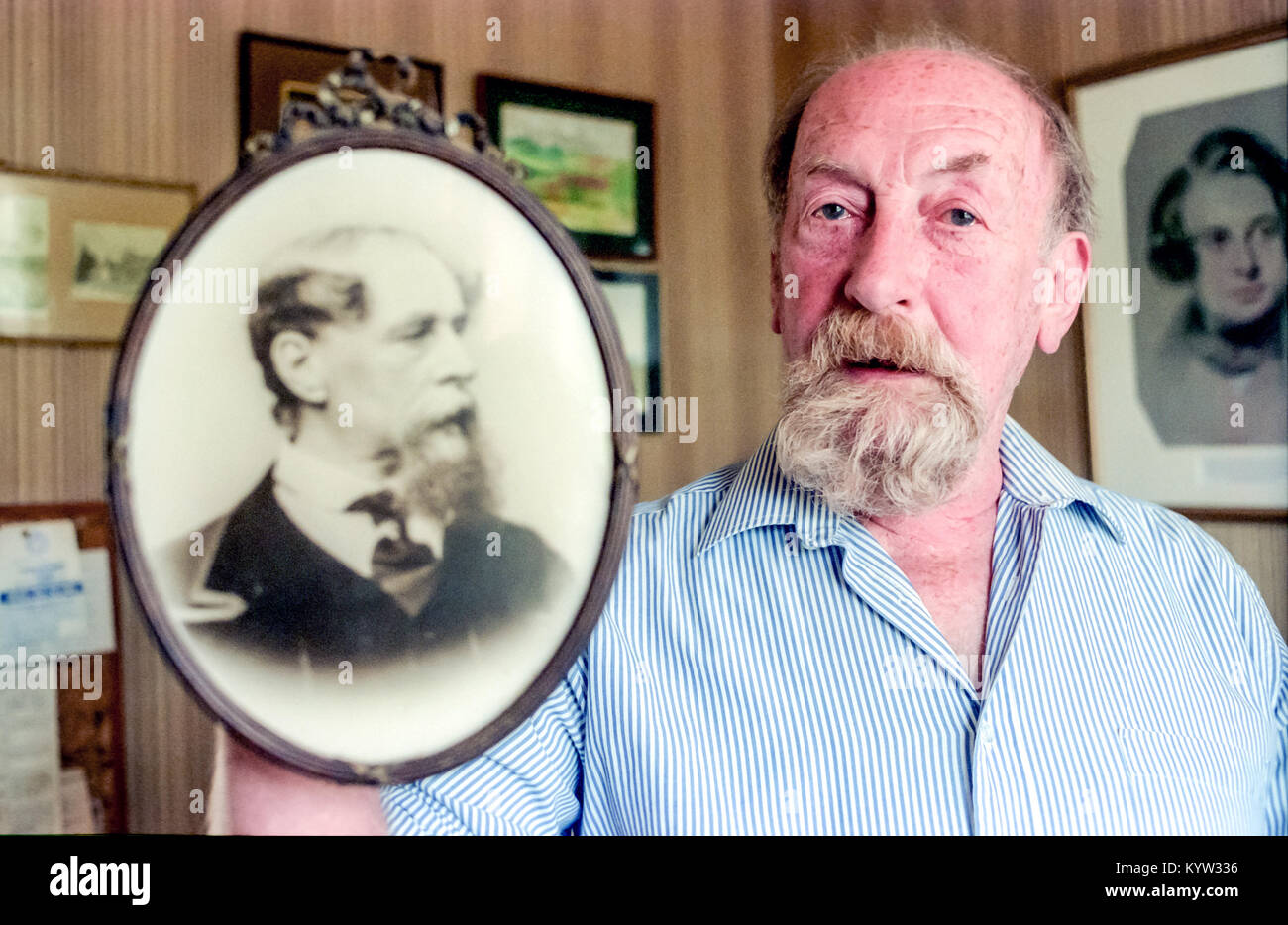 David Dickens, grandson of Charles Dickens, of Crowborough, East Sussex ...