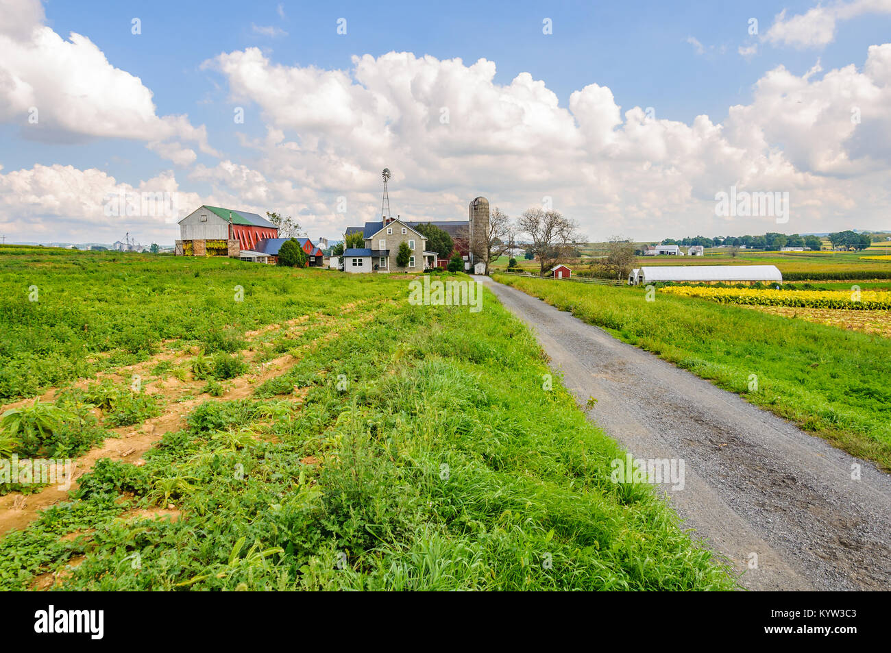 Farm buildings in Amish Country in Pennsylvania, USA Stock Photo - Alamy