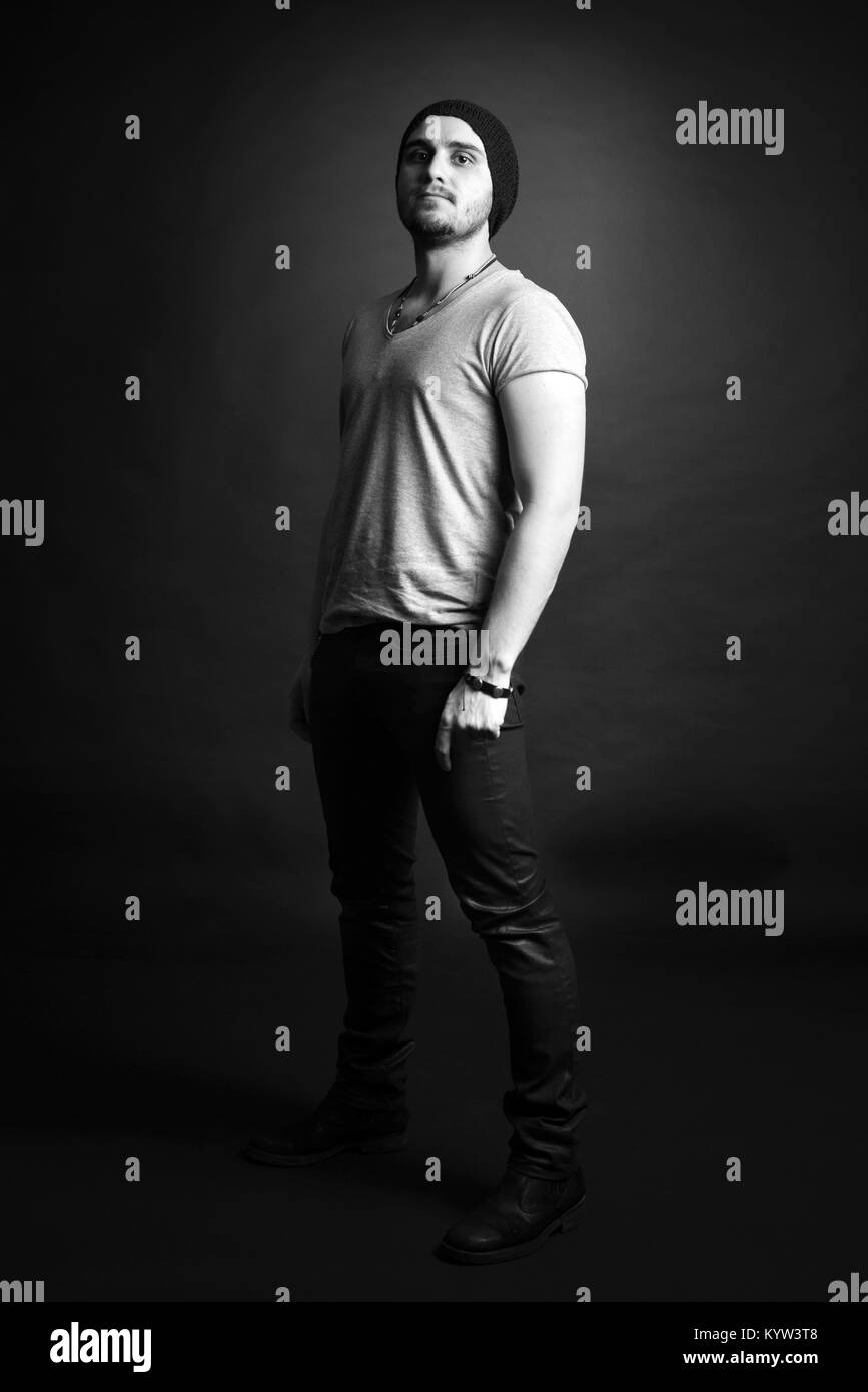 Rocker leather jacket hi-res stock photography and images - Alamy