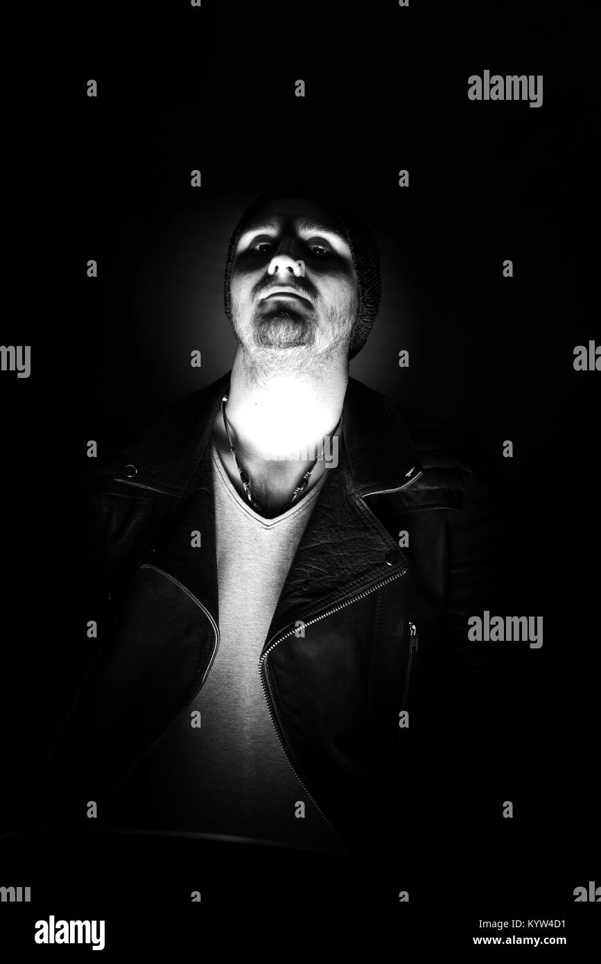 Rocker leather jacket hi-res stock photography and images - Alamy