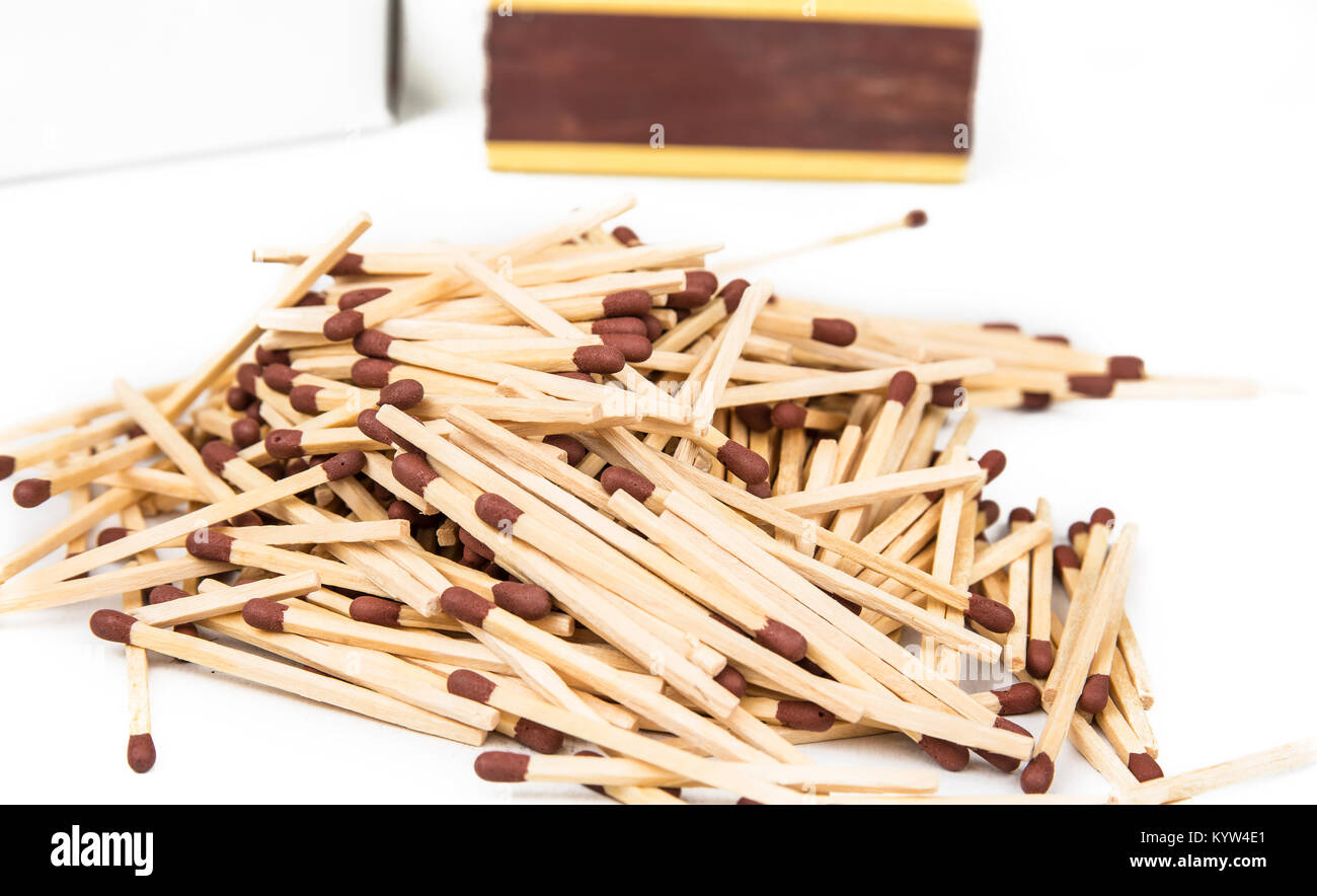 Match sticks with brown heads in stacks . Matches texture background ...
