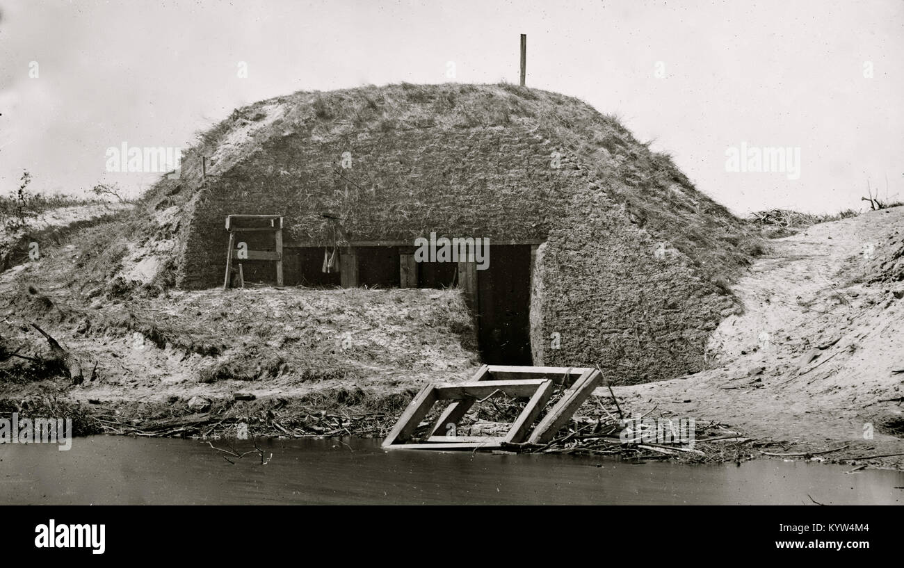 Morris Island, South Carolina. Bombproof for telegraph operator in ...
