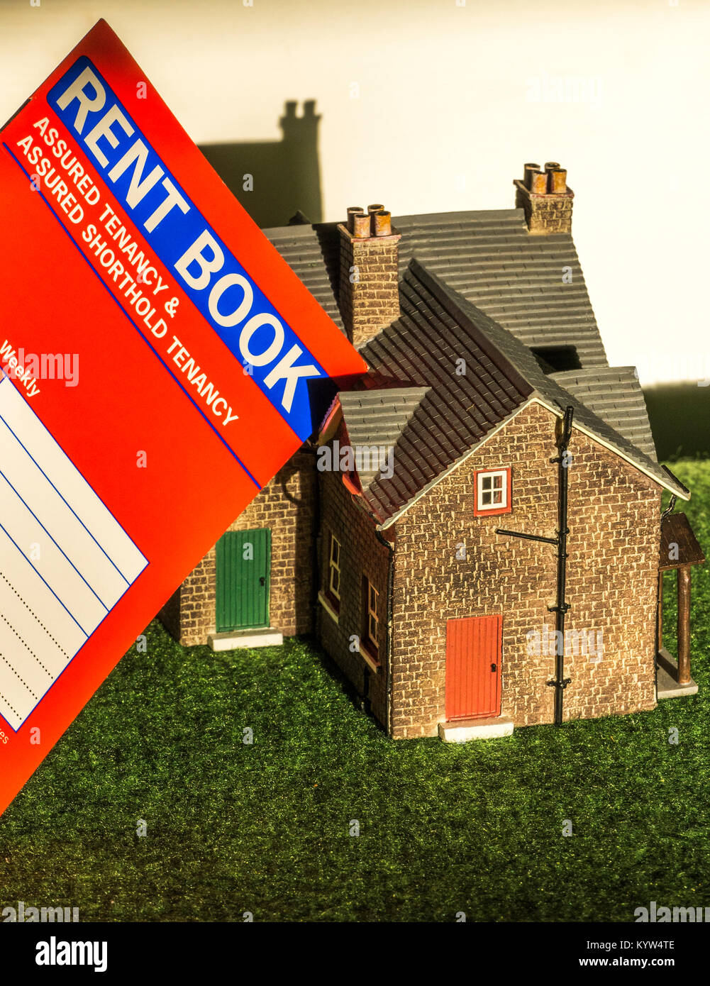 A model house and rent book, used for a private sector, assured ...