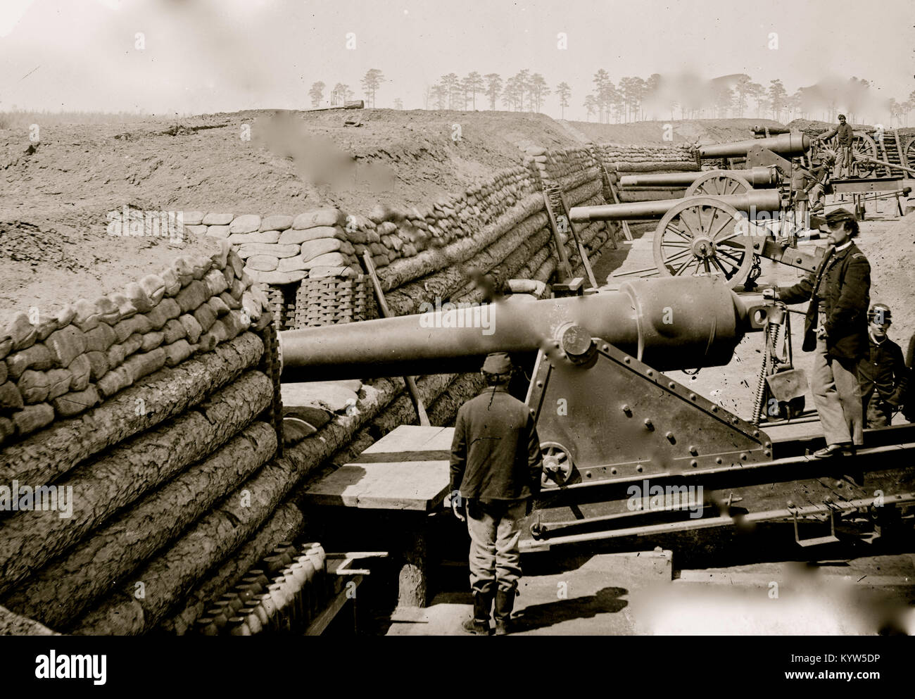 Fort Brady, Va. Battery of Parrott guns manned by Company C, 1st Connecticut Heavy Artillery ...