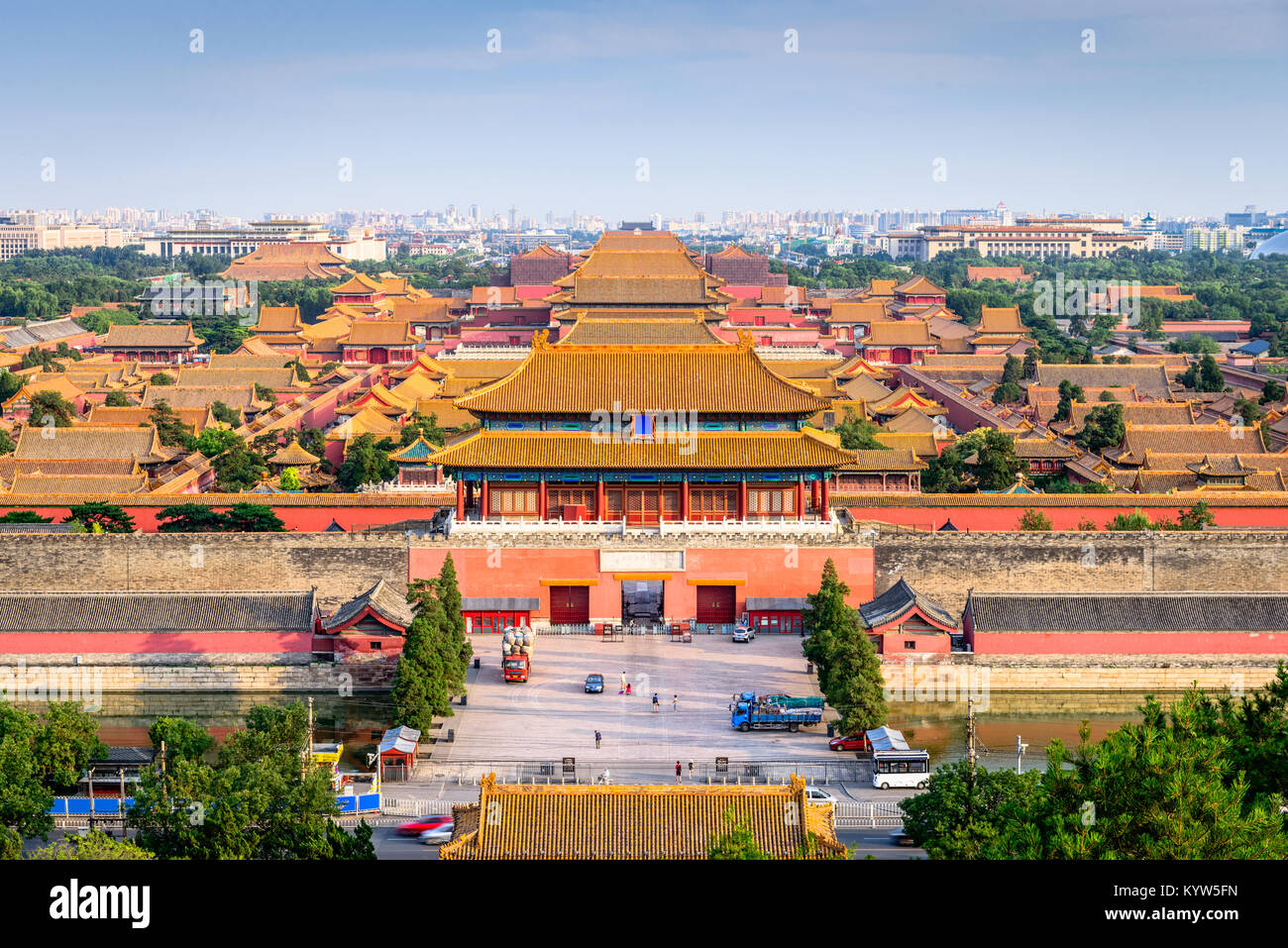 Beijing, China forbidden city outer wall and gate Stock Photo - Alamy