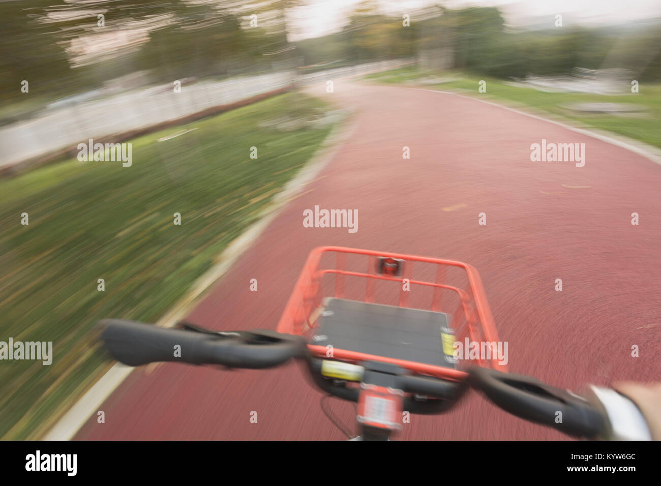 Cycling in the Green Trail Stock Photo - Alamy