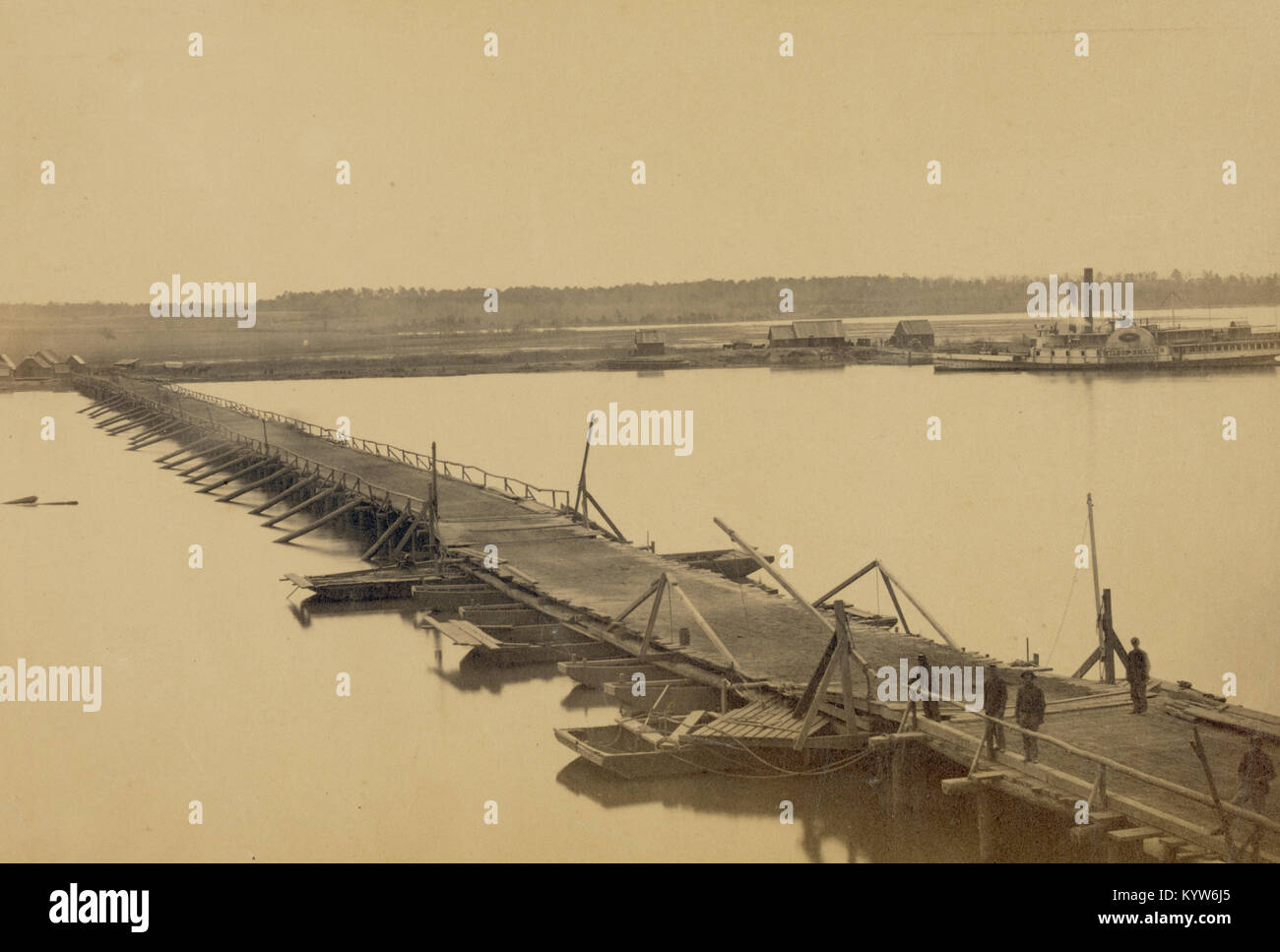 Bridge built by Engineer Corps, James River Stock Photo - Alamy