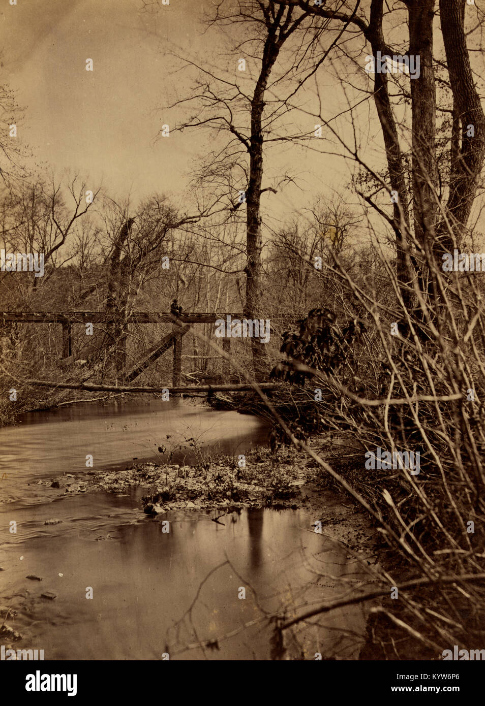 Burnt bridge over Pope's Head, near Devereux Station, Orange ...