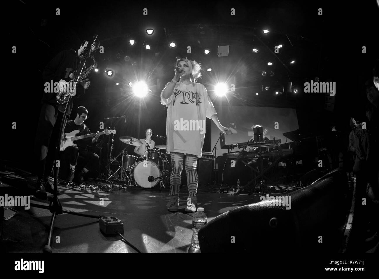 New York, NY - January 11, 2018: Band Knower with singer Genevieve ...