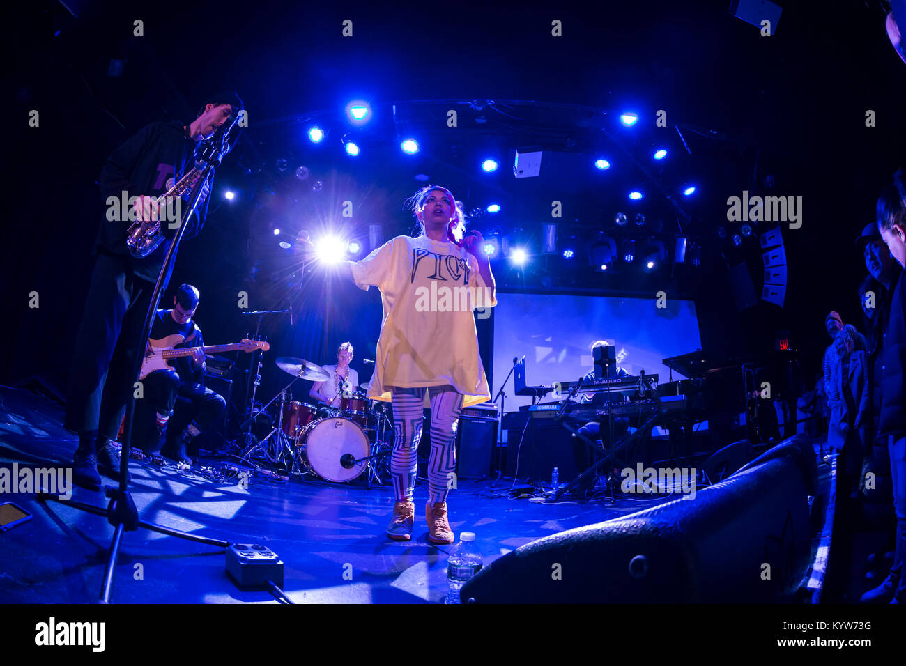 New York, NY - January 11, 2018: Band Knower with singer Genevieve ...