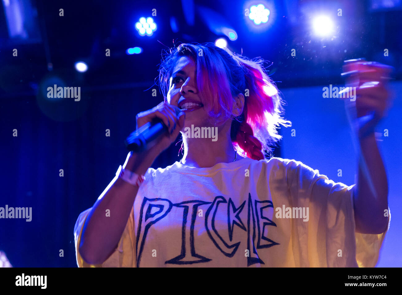 New York, NY - January 11, 2018: Band Knower with singer Genevieve ...