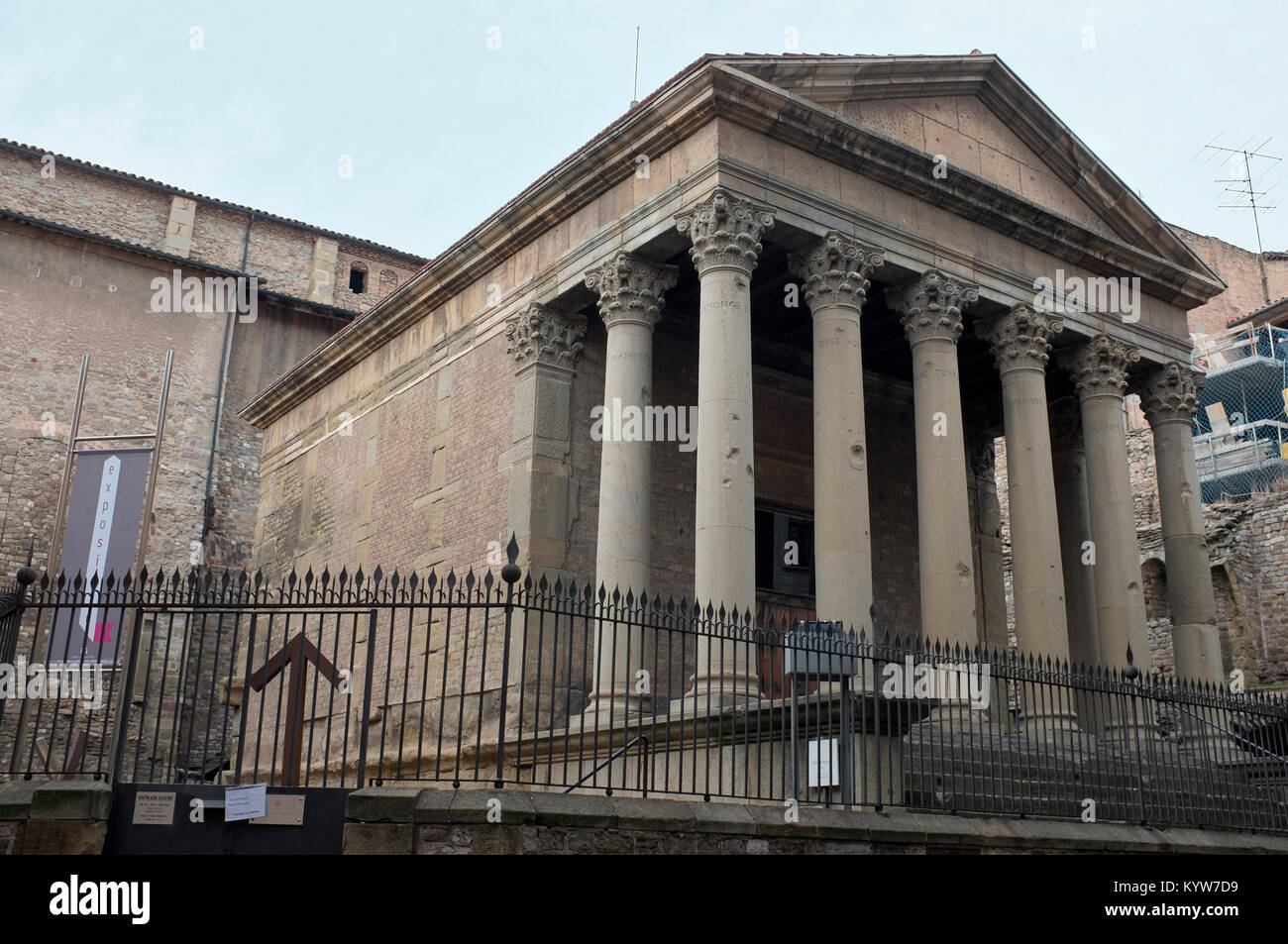 Roman temple of Vic, Osona, Catalonia, Spain Stock Photo - Alamy