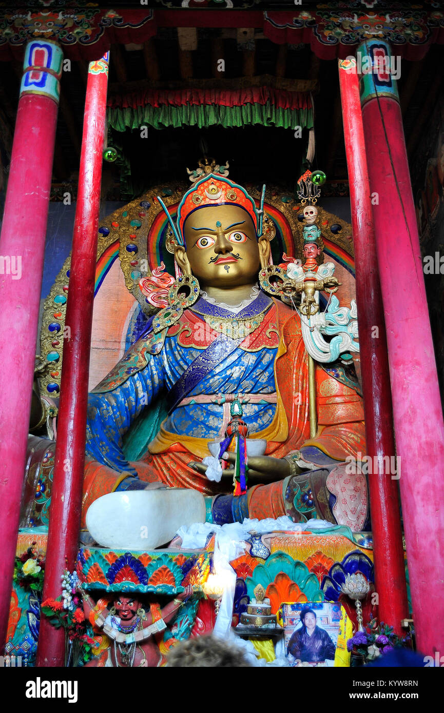 Padmasambhava statue. Hemis gompa. Ladakh. India Stock Photo - Alamy