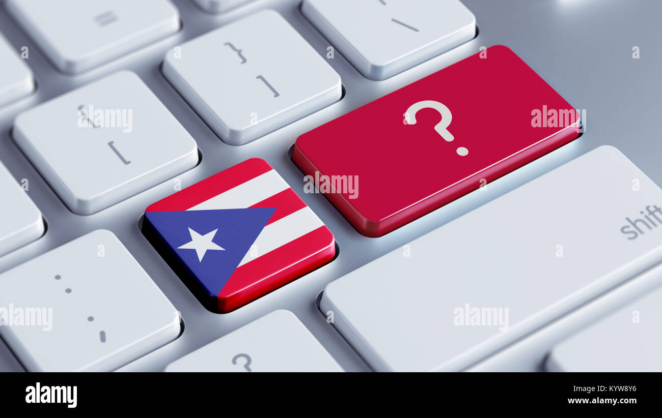 Puerto Rico High Resolution Question Mark Concept Stock Photo - Alamy