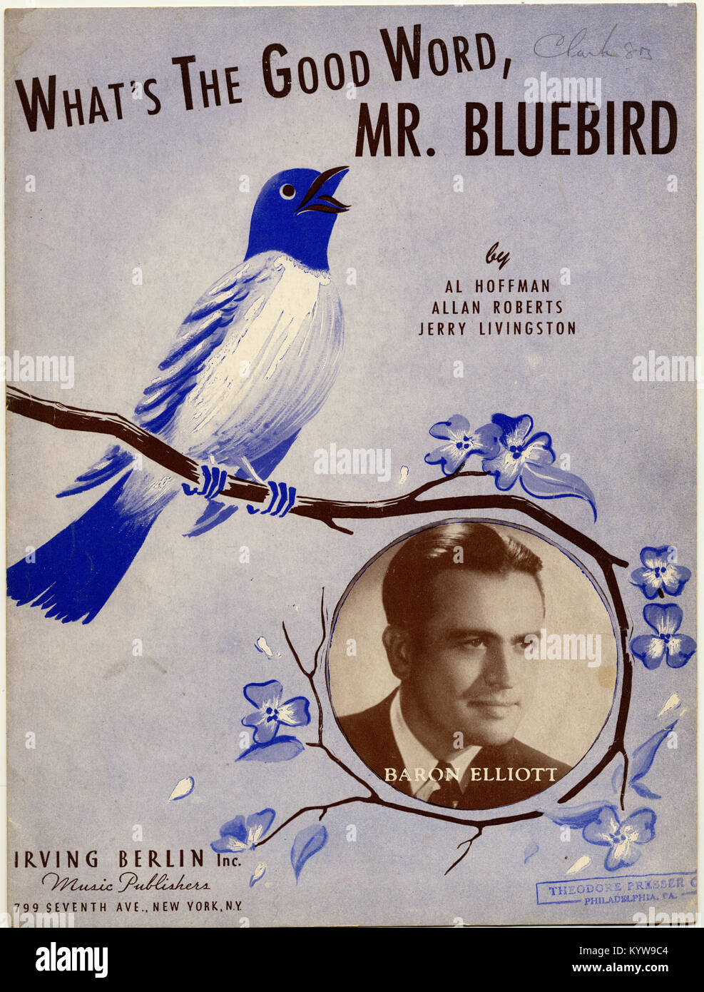 What's the Good Word Mr. Bluebird Stock Photo - Alamy