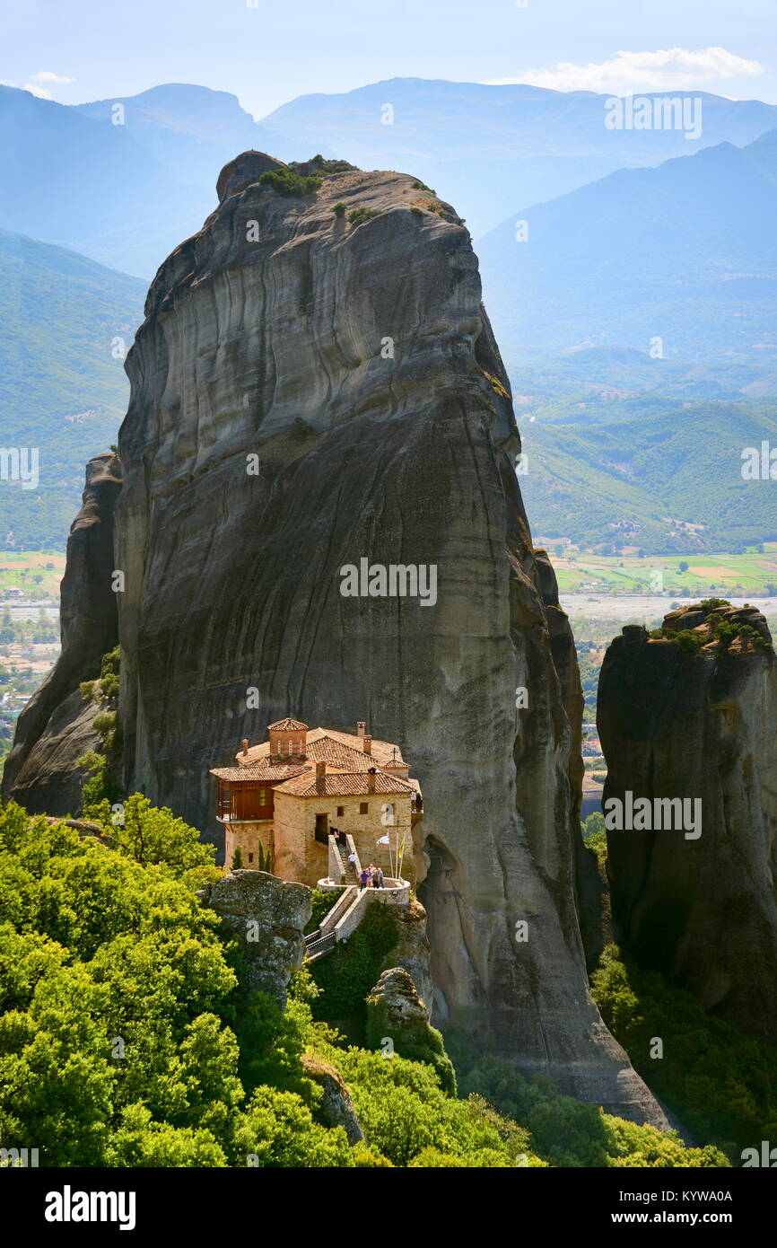 Landscape view at Meteora Monastery, Greece Stock Photo - Alamy