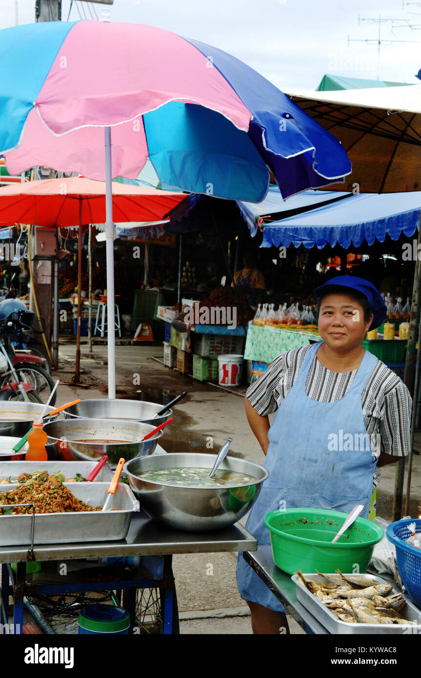 Street food cooking in Cha-Am - Thailand Stock Photo - Alamy