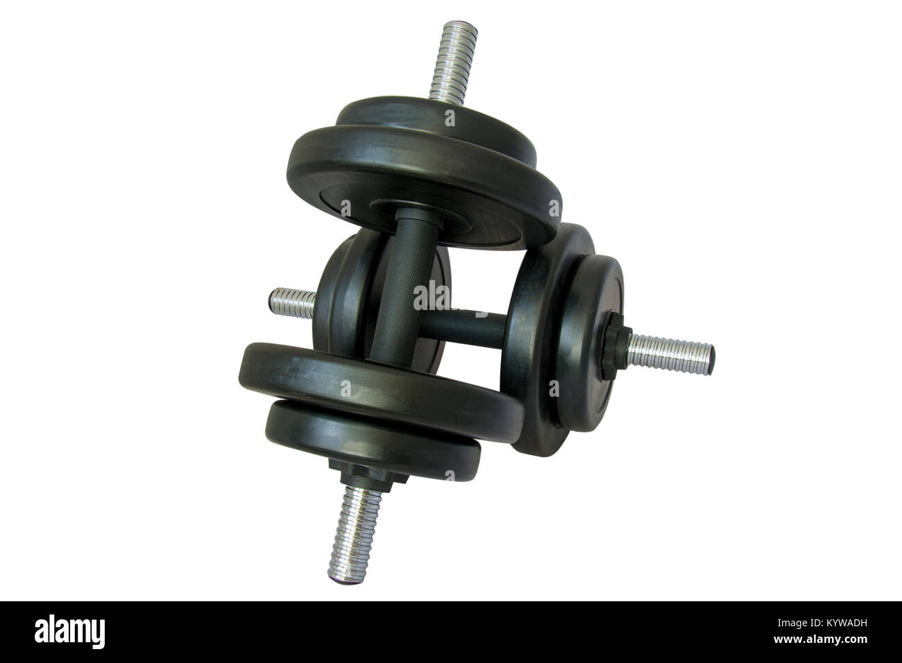 Exercise hand weights isolated on a white background Stock Photo - Alamy