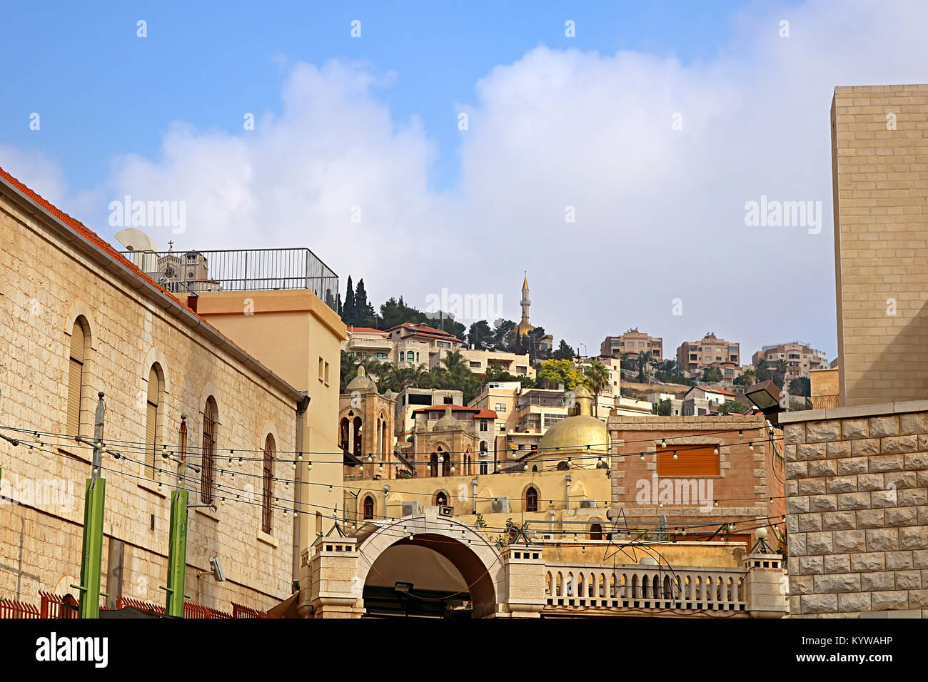 Nazareth city rooftop view, Israel Stock Photo - Alamy