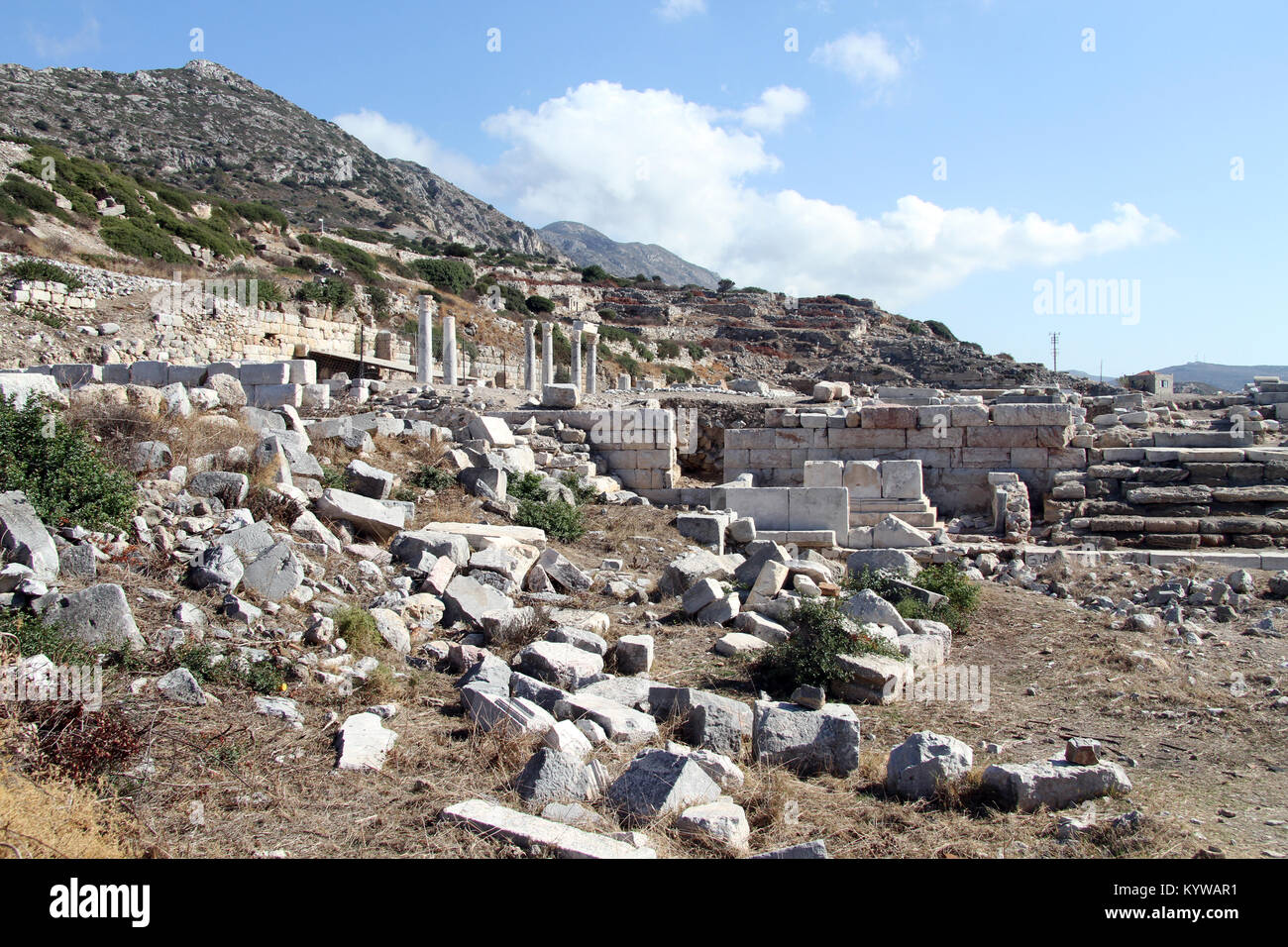 Ancient roman ruins on the slope in Knidos, Turkey Stock Photo - Alamy