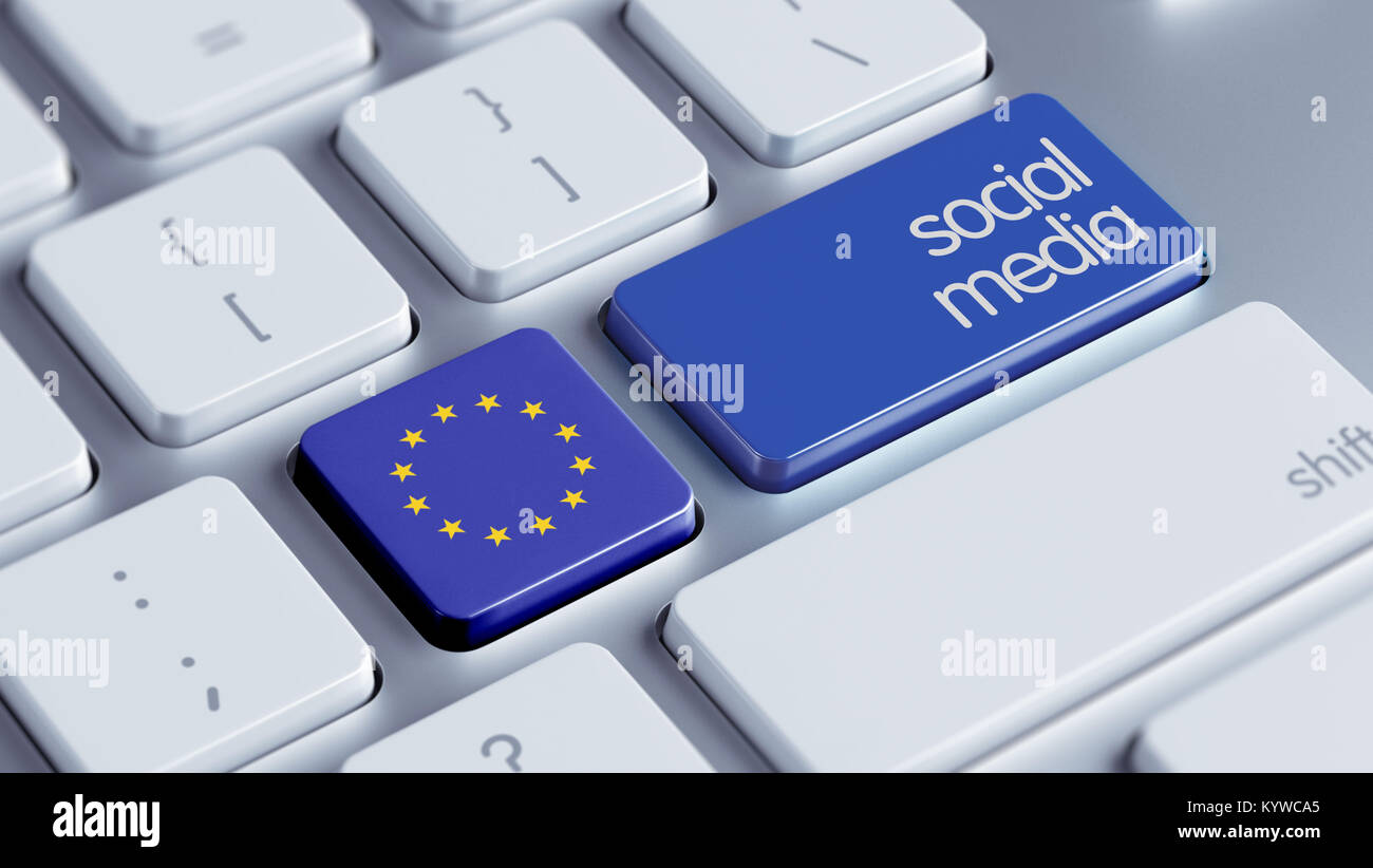 European Union High Resolution Social Media Concept Stock Photo - Alamy