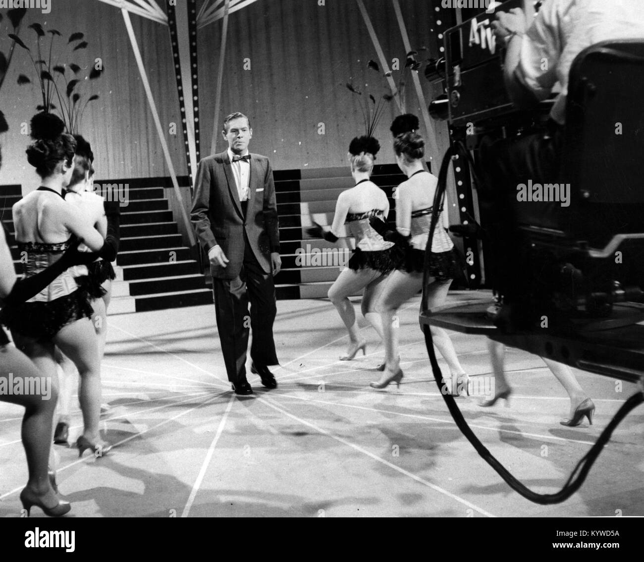 JOHNNIE RAY (1927-1990) American pop singer on a UK TV show in 1957 ...