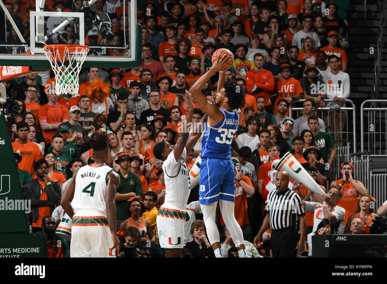 Coral Gables, Florida, USA. 15th Jan, 2018. Marvin Bagley III #35 of ...