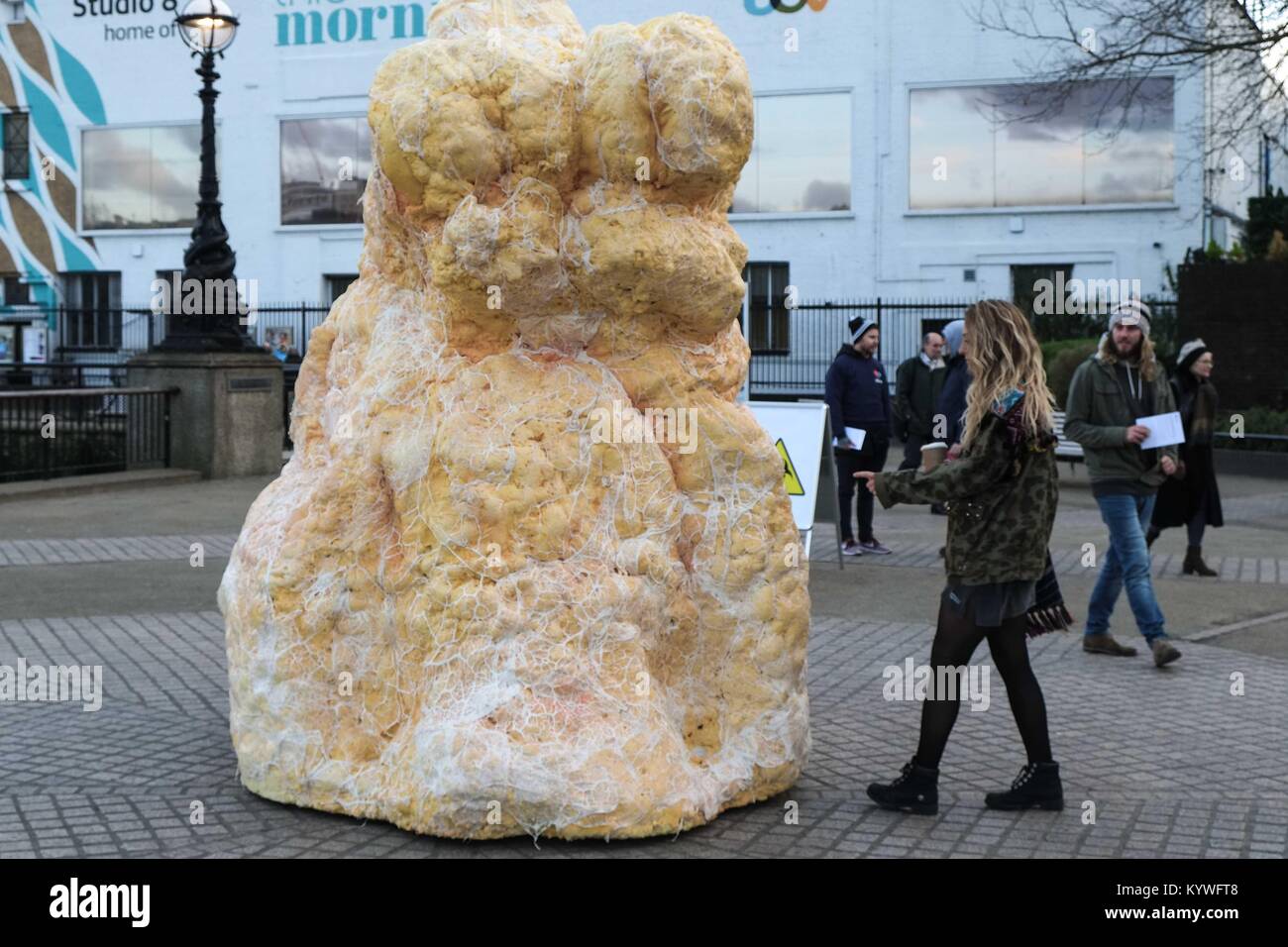 London 16th January 2018: Agigantic lump of real fat representing the ...