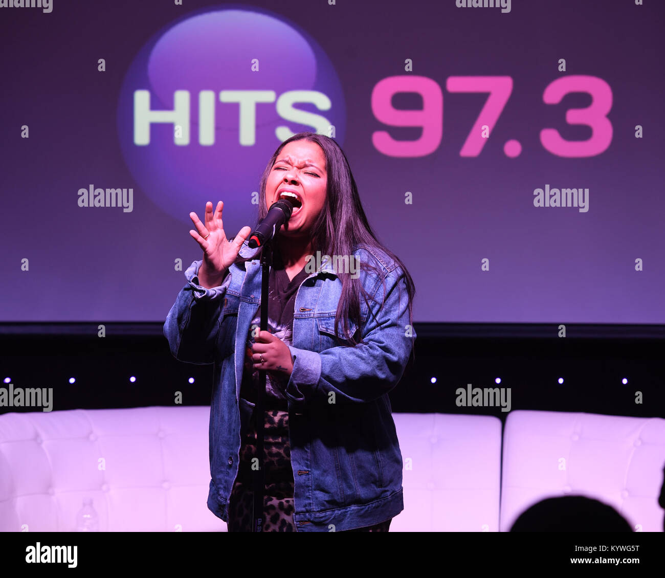 Hollywood, FL, USA. 15th Jan, 2018. Brooke Simpson visits Hits 97.3 ...