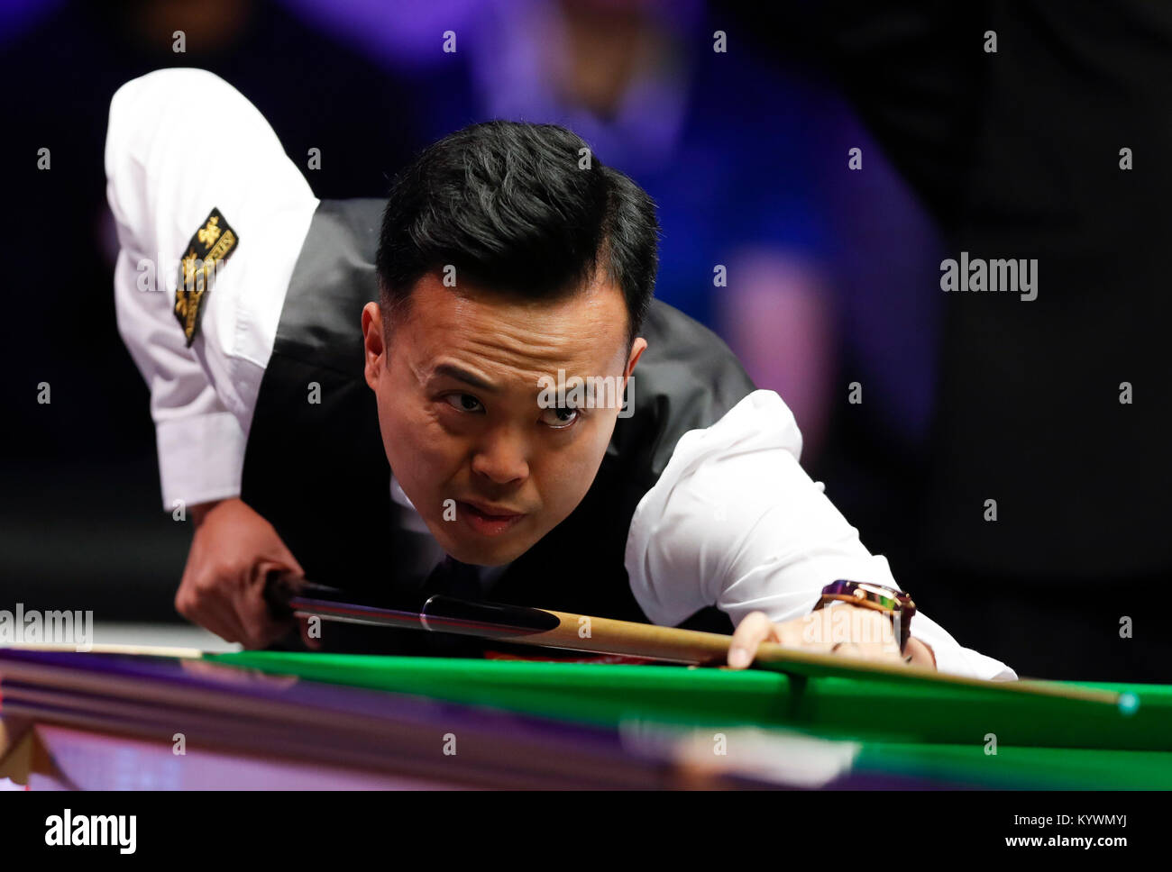 London, UK. 16th Jan, 2018. Marco Fu of Hong Kong of China competes ...